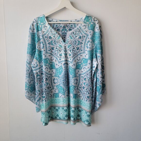 JM Collection | Tops | Jm Collection Womens Tops Size Xl Embellished ...